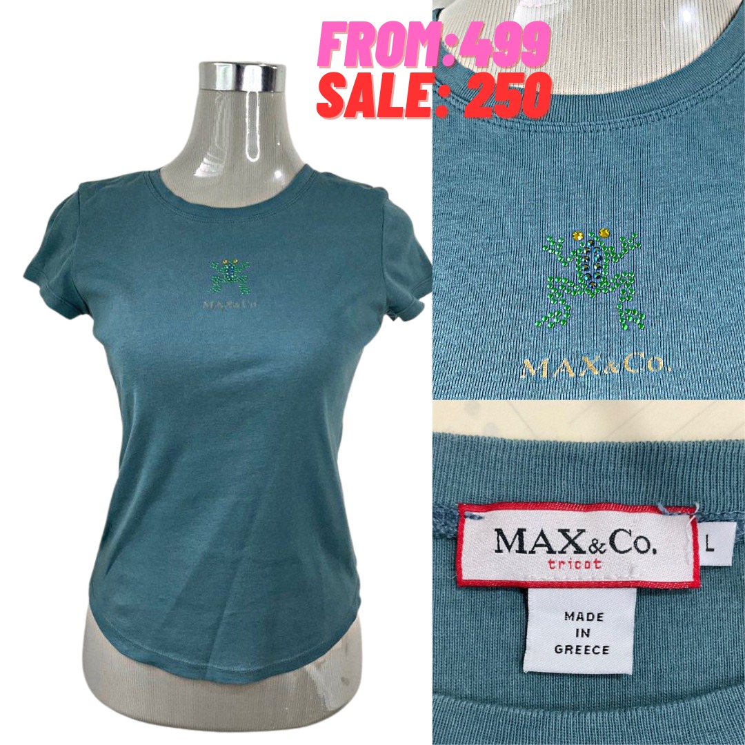 SALE MAX &Co by Max Mara Company Blue Green Y2K top - Max and Co Blouse ...