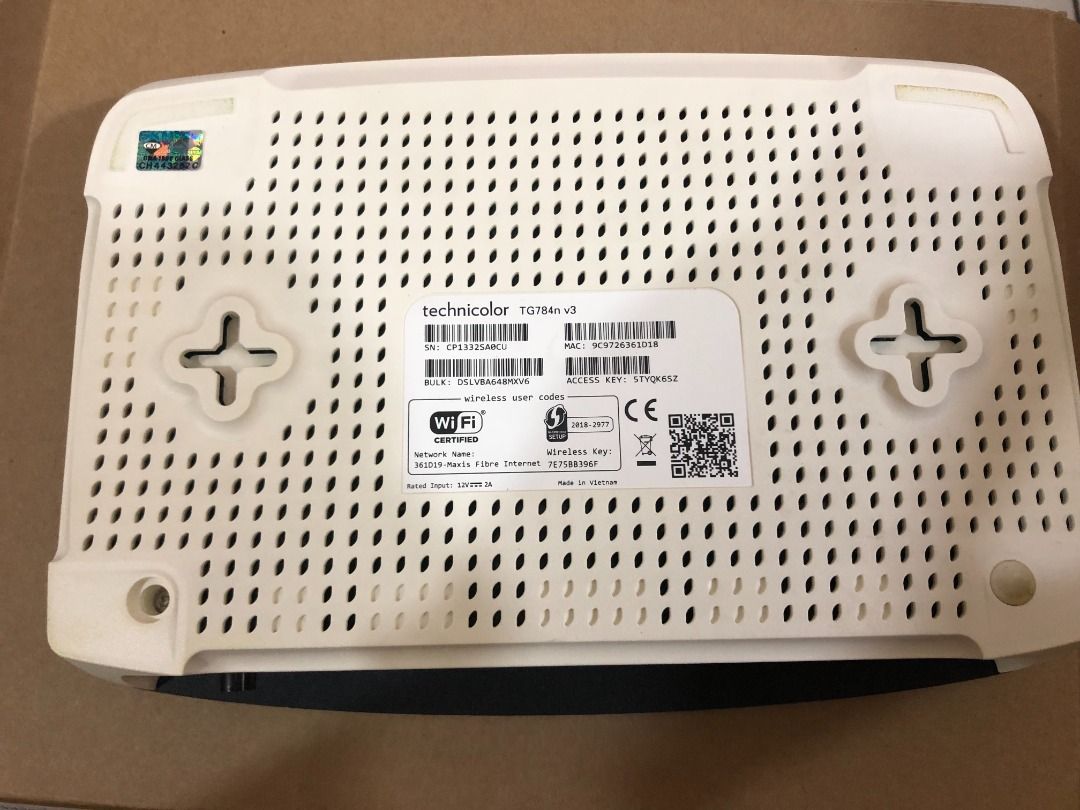 Maxis Residential Gateway Model TG784nv3 Wireless VoIP Service Gateway ...