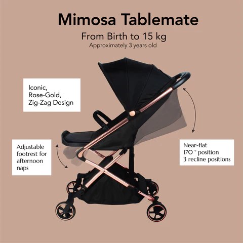 Mimosa Tablemate Stroller Rose Gold, Babies & Kids, Going Out ...