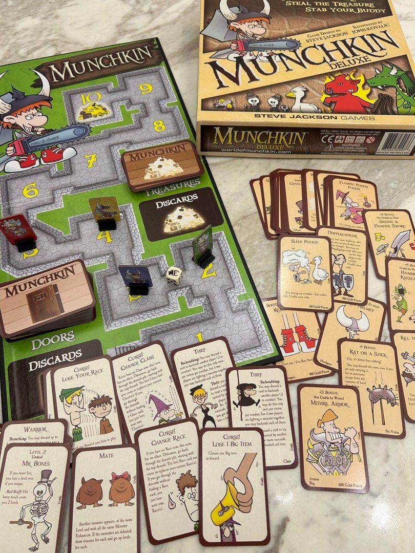 Munchkin Deluxe Board Game, Hobbies & Toys, Toys & Games on Carousell