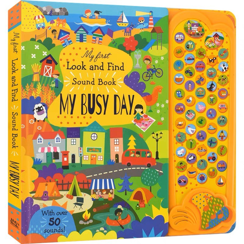 My FIRST LOOK AND FIND SOUND BOOK: Transport/My Busy Day | Baby Kid ...