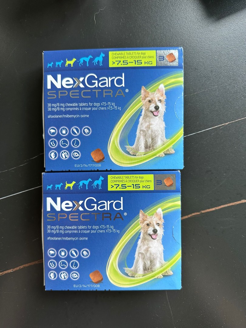 Nexgard Spectra Parasite Protection 杜蟲藥 （2盒）（2 boxes), 寵物用品, 寵物衣服 ...