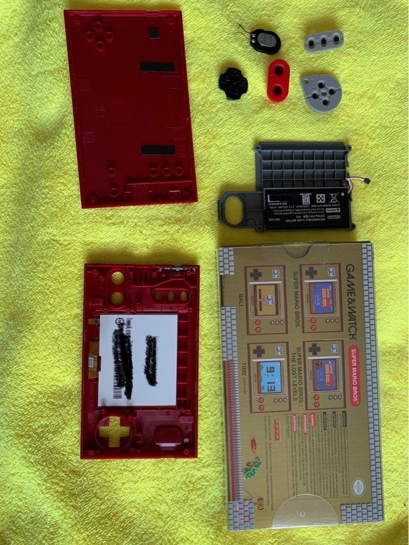 Nintendo Game and watch console screen, case shell, box, button, button ...