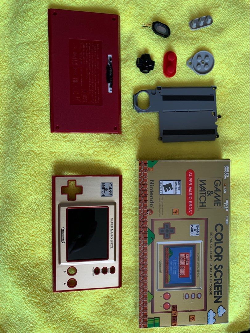 Nintendo Game and watch console screen, case shell, box, button, button ...