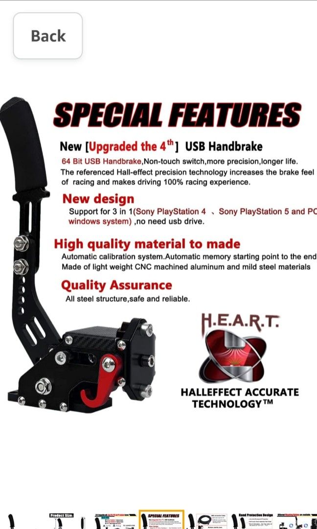 Obokidly Upgrade 3-in-1 Upgrade 4th GEN USB Handbrake Support G29 ...