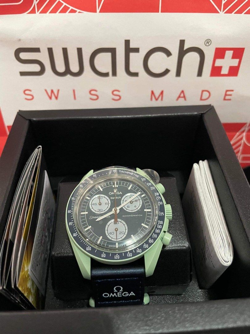 OMEGA X SWATCH - MOONSWATCH - EARTH, Men's Fashion, Watches ...