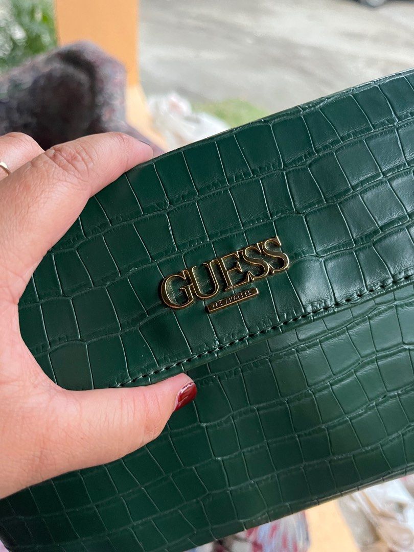 ORIGINAL GUESS BAG MOSS GREEN, Women's Fashion, Bags & Wallets, Cross ...