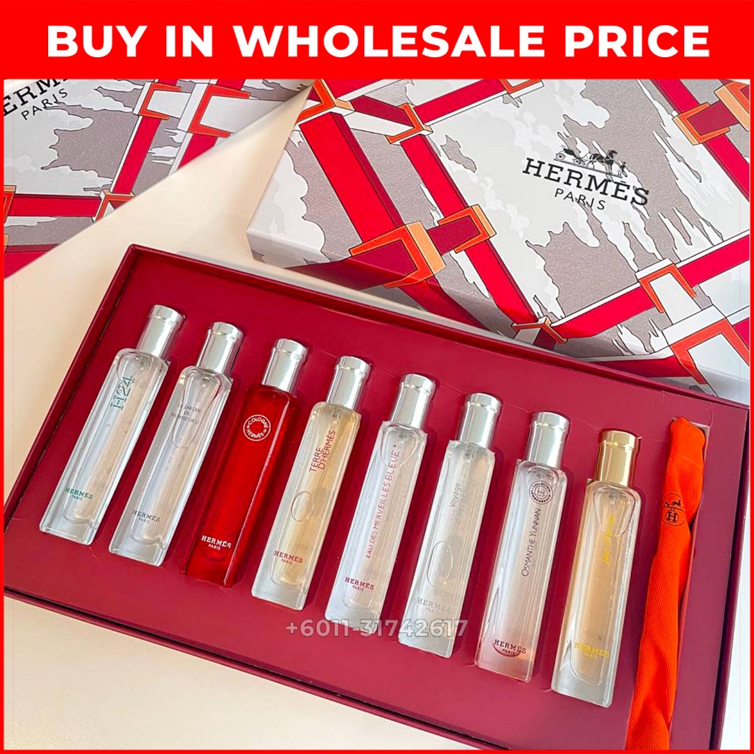 [ORIGINAL] HERMES RED BOX 8IN1 PERFUME SET FOR UNISEX (WPB), Beauty ...