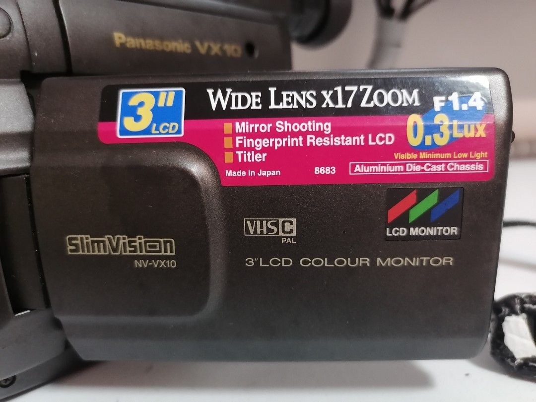 Panasonic vx-10 VHS-C video camera, Photography, Video Cameras on Carousell