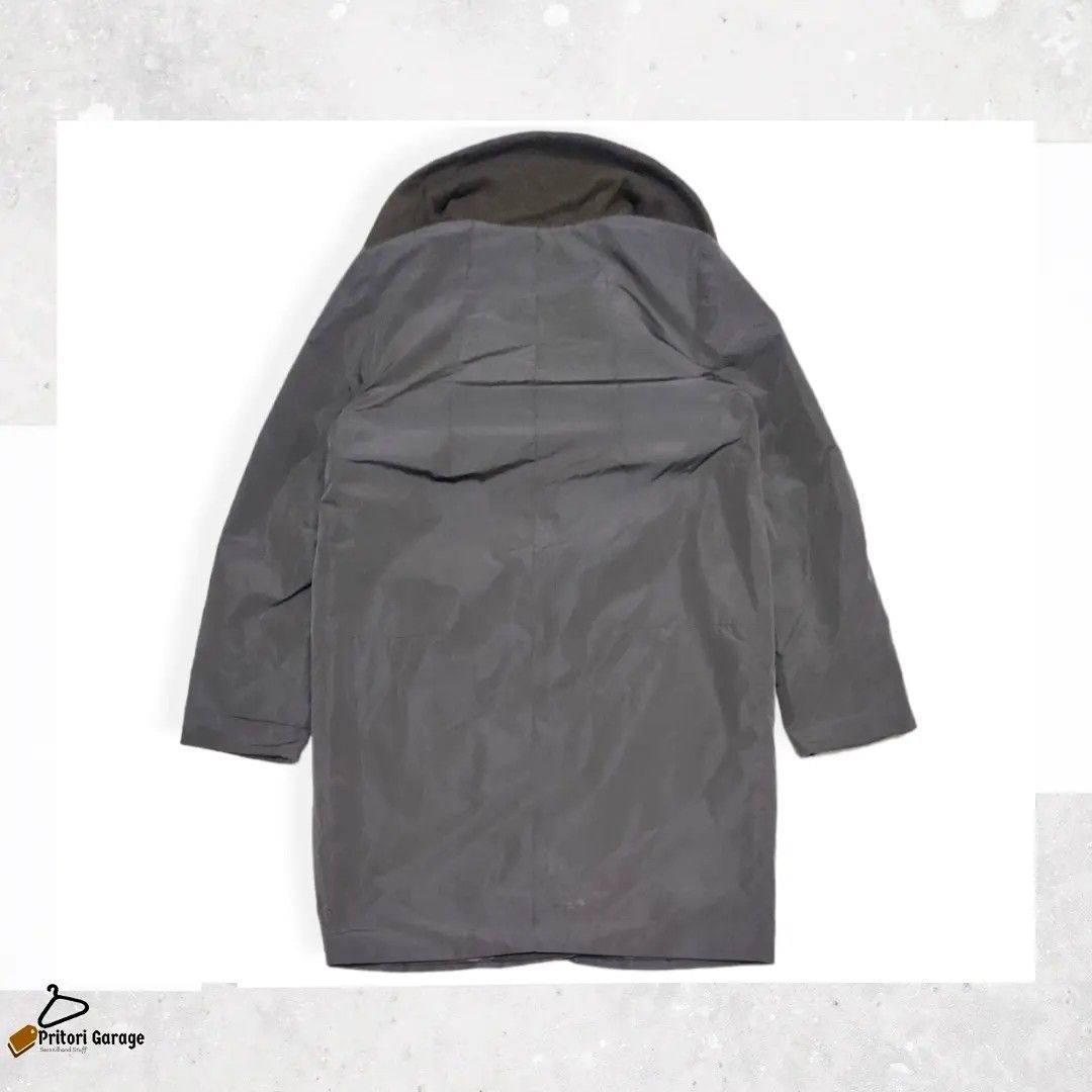 Parka Coat Puffer High Colar Jacket Emcee Dark Grey Brown Color ...