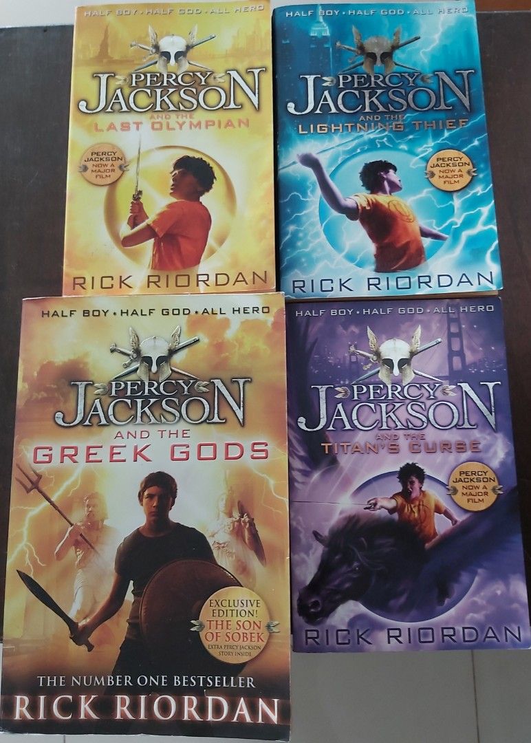 Percy Jackson 4 Book Set, Hobbies & Toys, Books & Magazines, Fiction ...