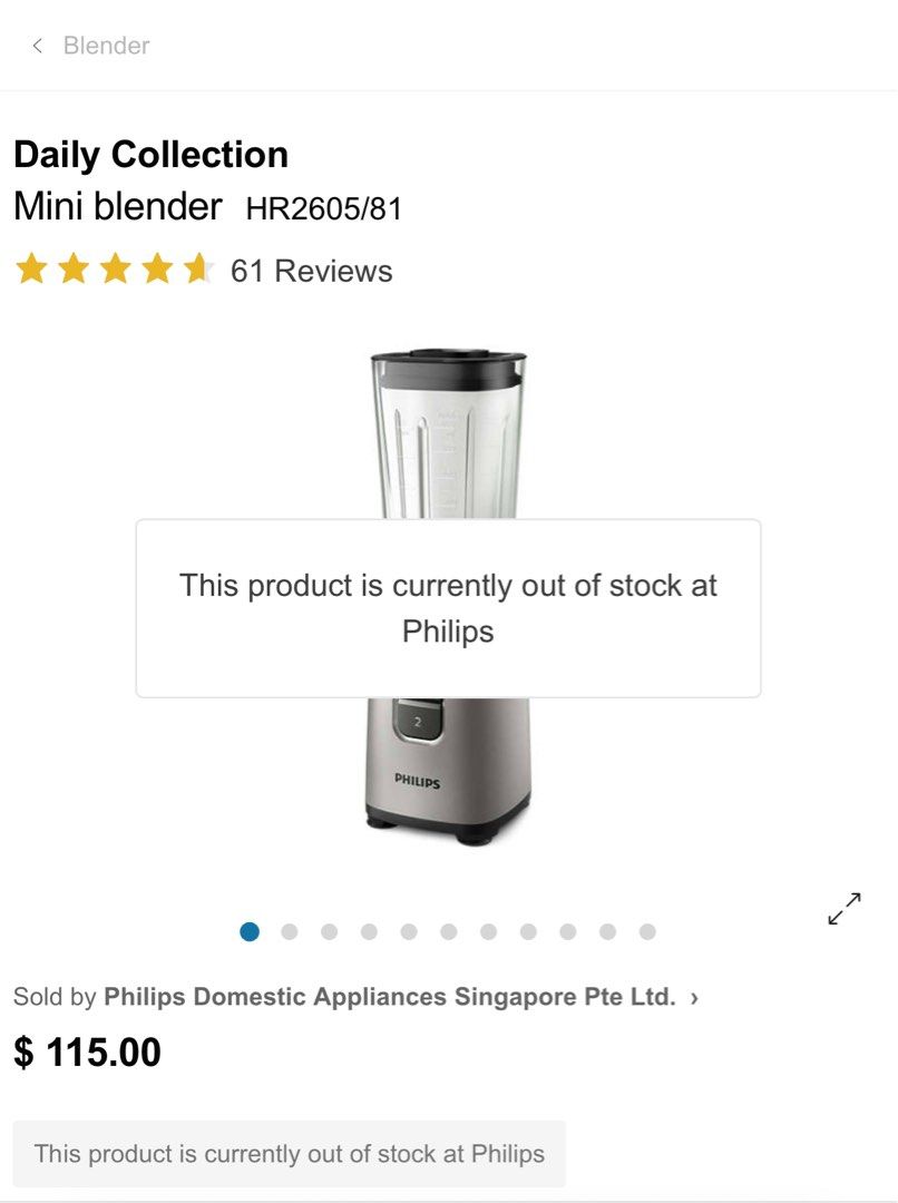 Philips mini blender set, TV & Home Appliances, Kitchen Appliances ...