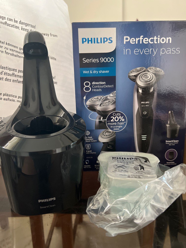 Philips Series 9000 shaver smart clean, Beauty & Personal Care, Men's ...
