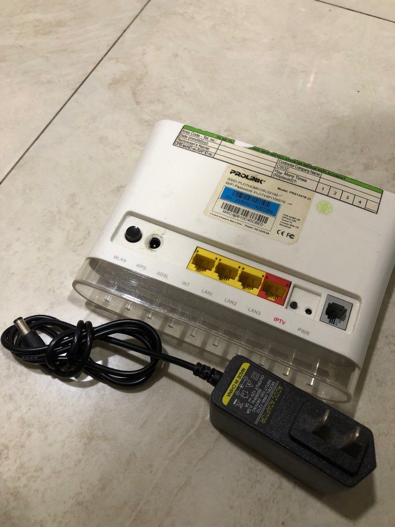 PLDT Home DSL Prolink PRS1241B, Computers & Tech, Parts & Accessories, Networking on Carousell