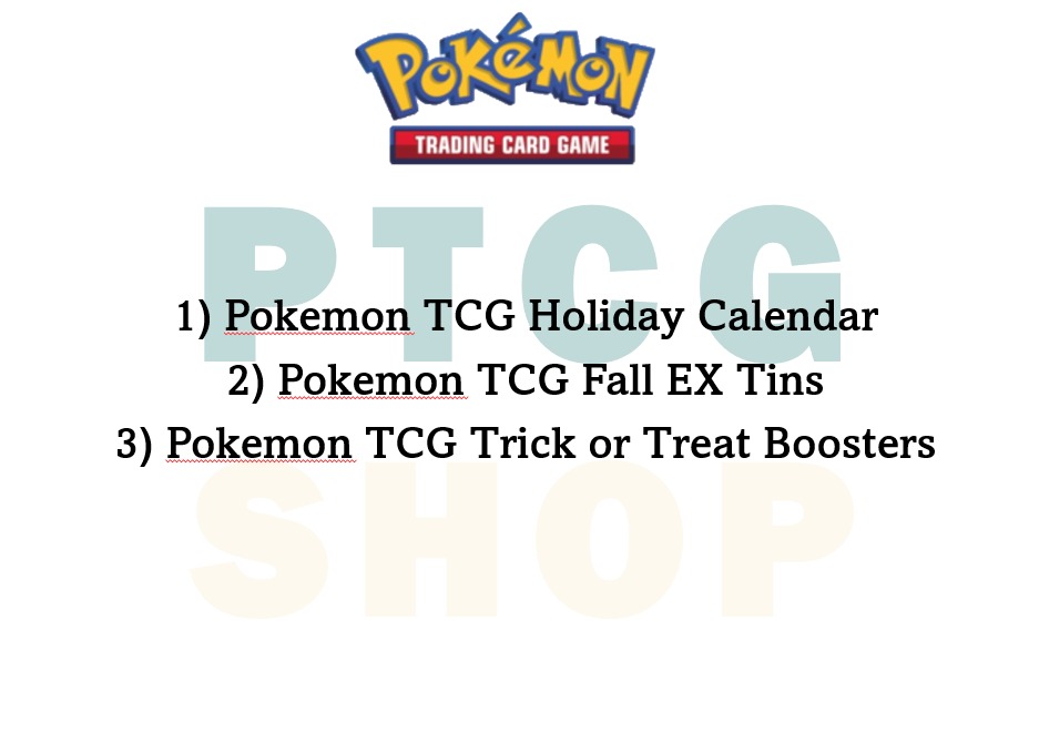 (PO) Holiday Calendar Set / Fall EX Tins / Trick or Treat Boosters ...