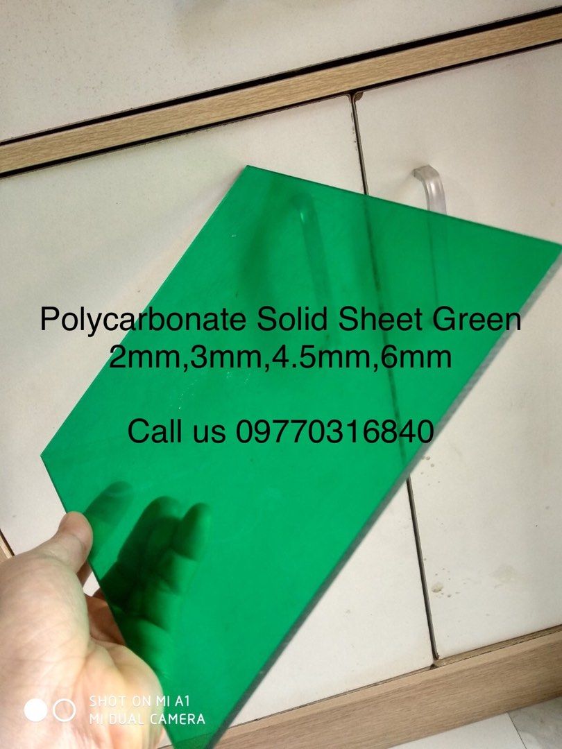 Polycarbonate solid sheet green, blue , bronze ,white, gray on Carousell