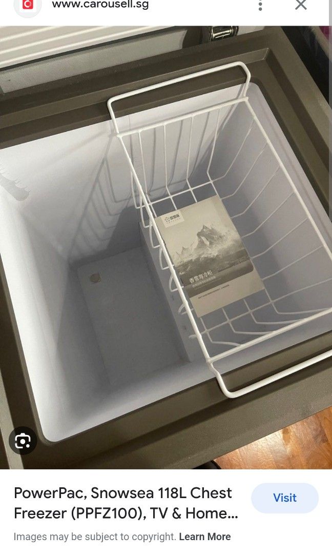 Powerpac X Snowsea 118 litre chest freezer, TV & Home Appliances ...