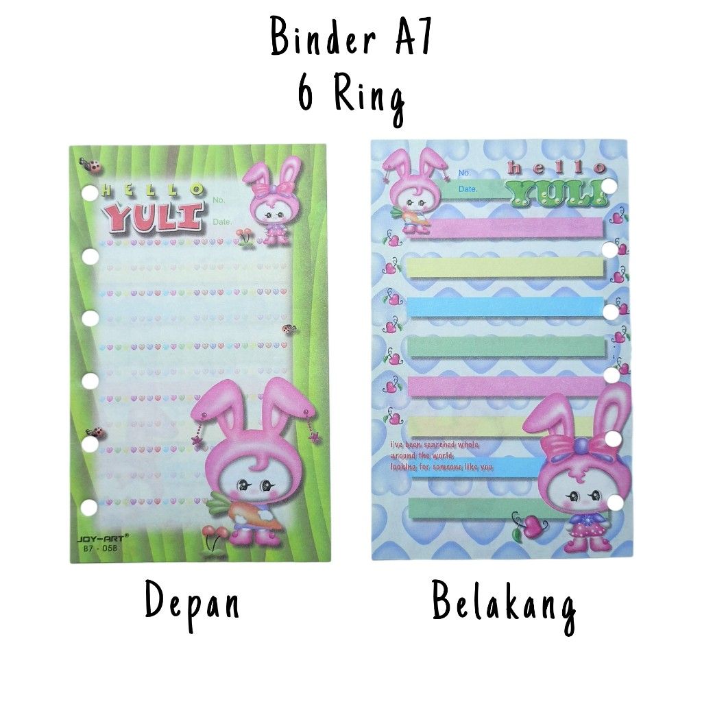 PRELOVED - 10 Lembar Isi Binder A7 Refill Binder A7 Binder Fancy Kertas ...