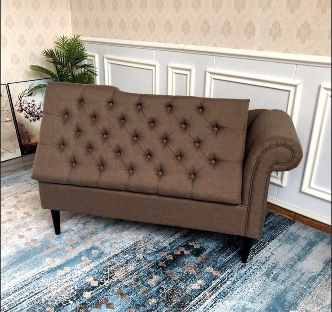 Sofa Chaise Lounge Daybed Sofa Bed Backrest Bench Armchair Leg Rest ...