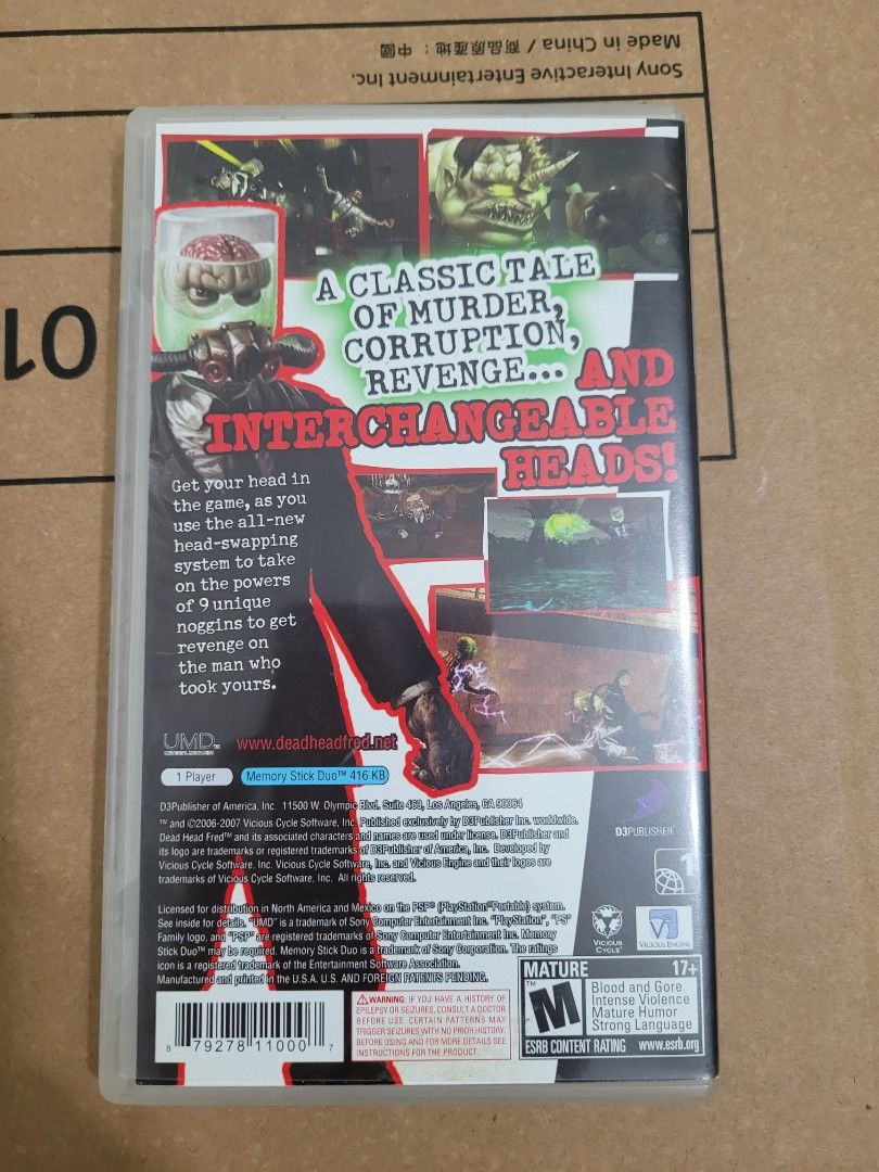 Psp Dead Head Fred, Video Gaming, Video Games, PlayStation on Carousell