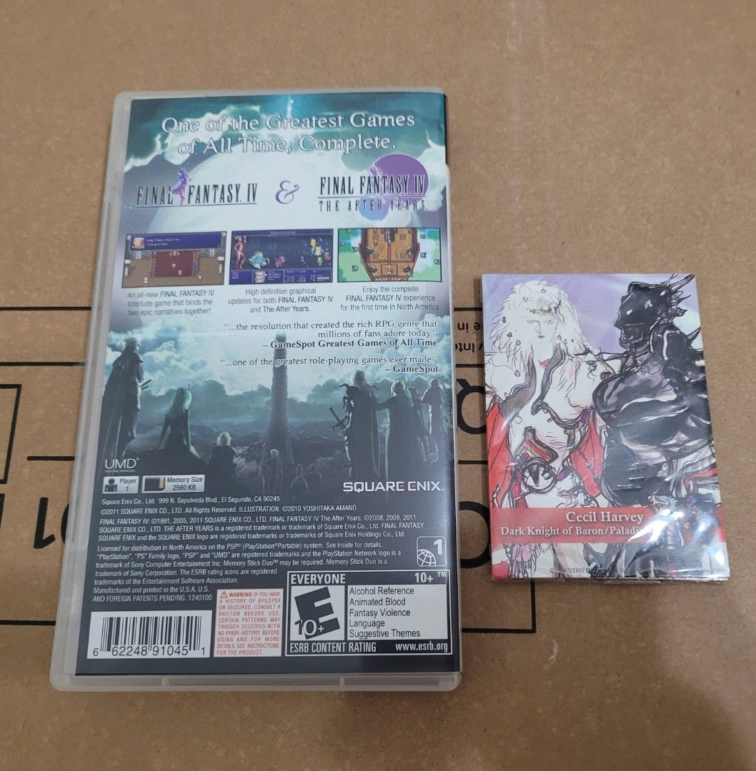 Psp Final Fantasy IV The Complete Collection, Video Gaming, Video Games ...