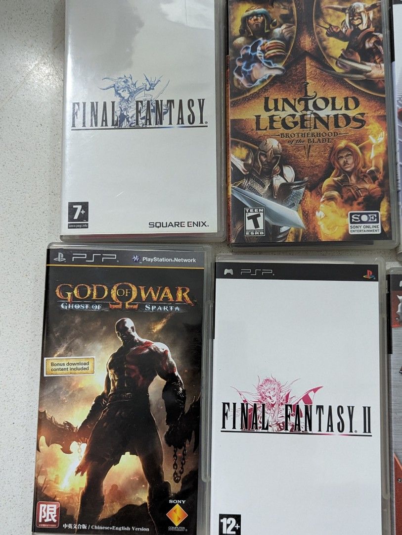 PSP Games playstation portable final fantasy I II 2 god of war ghost of ...