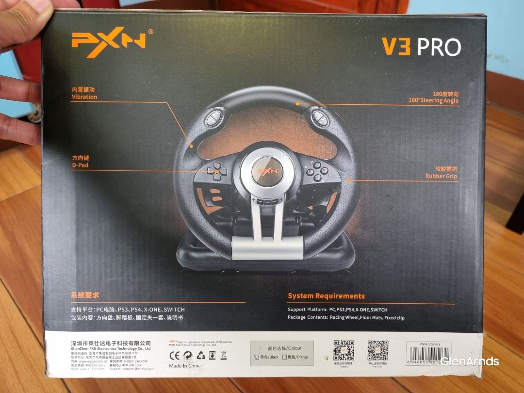 PXN V3 Pro Racing Wheel, Video Gaming, Gaming Accessories, Controllers ...