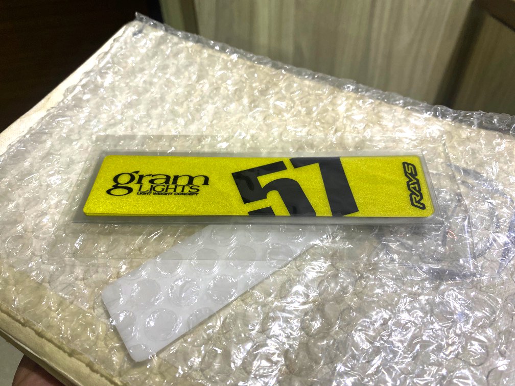 Rays Gram Lights 57cr Sticker, Car Accessories, Accessories on Carousell