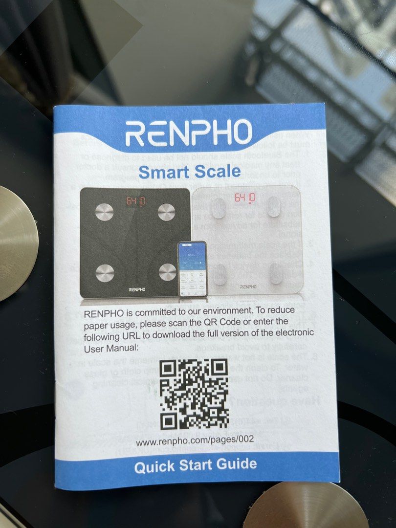 Renpho smart scale, Health & Nutrition, Health Monitors & Weighing ...