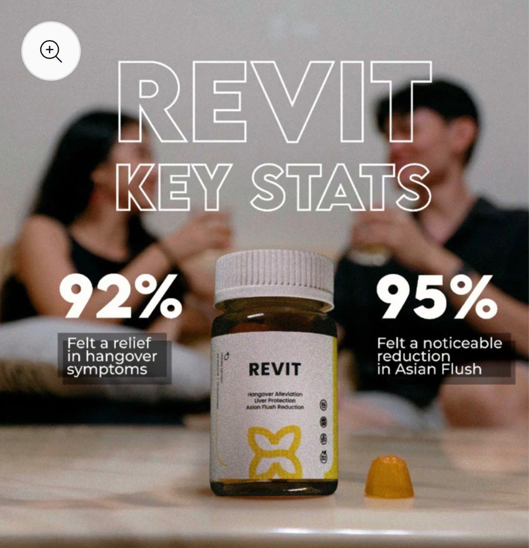 Revit Anti-Hangover Gummies, Health & Nutrition, Health Supplements ...