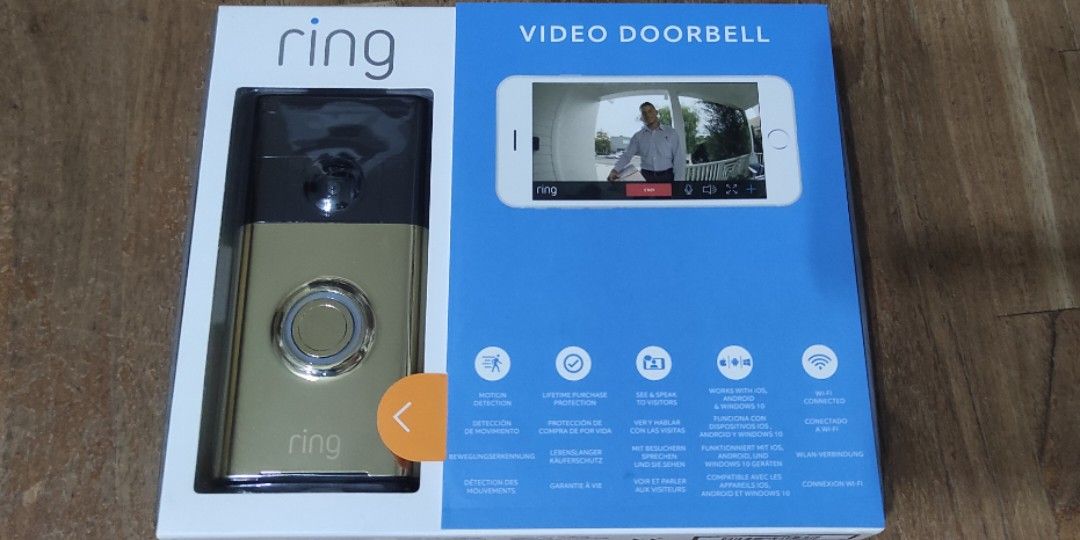 *NEW* Ring video doorbell 1st Gen (Gold edition), Furniture & Home ...