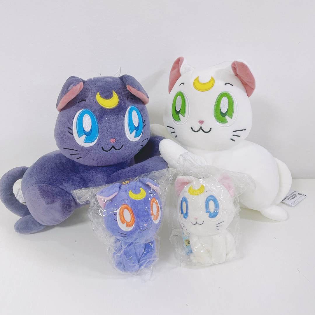Sailor Moon Artemis and Luna the Cat Soft Toy Mascot With Keychain ...