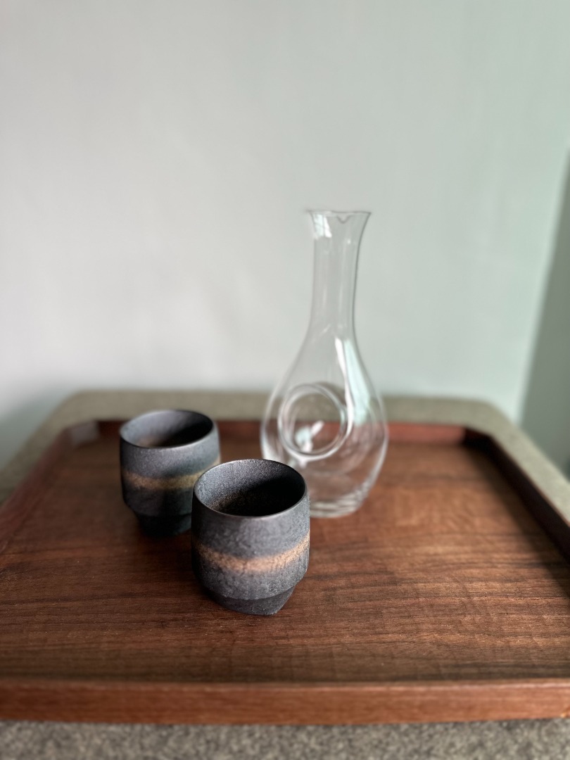 Sake Pitcher and cups (Franc Franc), Furniture & Home Living ...