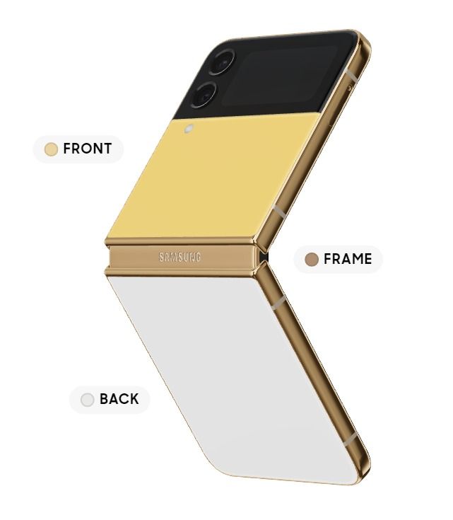 Samsung Galaxy Z Flip4 Bespoke Limited Edition 256GB Gold/Yellow/White ...