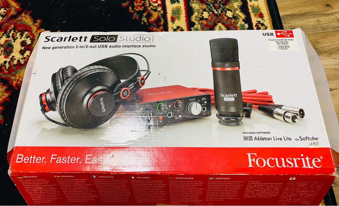 Scarlet Studio Recording Set, Hobbies & Toys, Music & Media, Music Accessories on Carousell