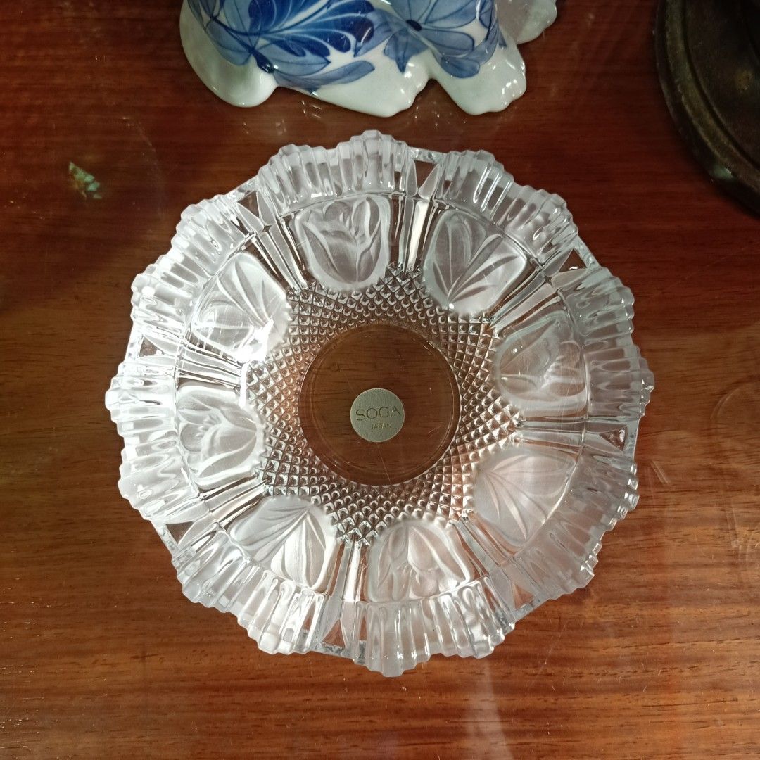 Soga Japan Crystal Ashtray, Furniture & Home Living, Home Improvement ...