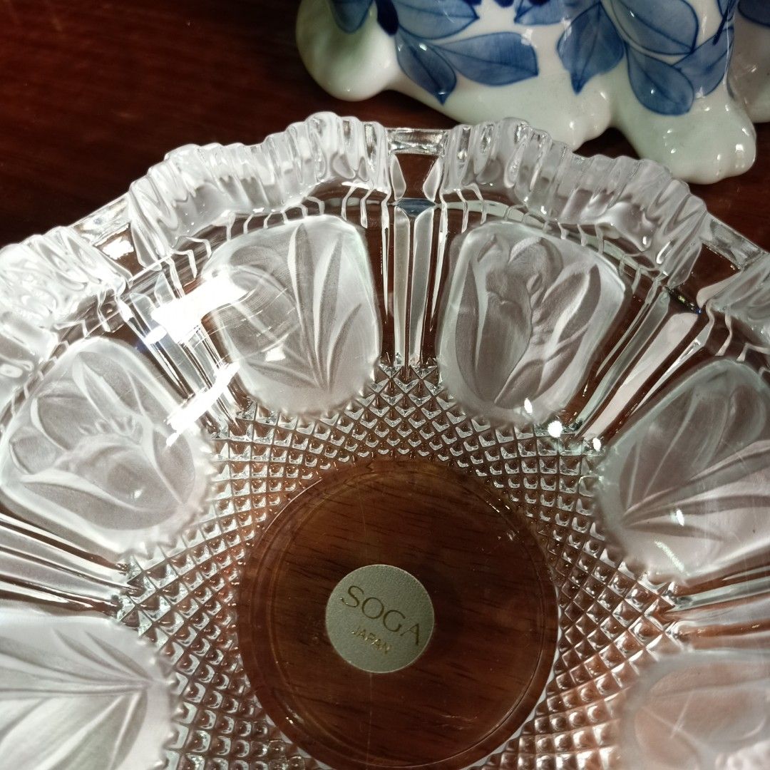 Soga Japan Crystal Ashtray, Furniture & Home Living, Home Improvement ...