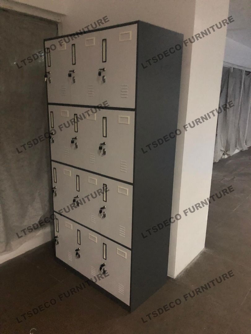 Steel locker 12 door Office partition // Steel Lockers Office Furniture ...