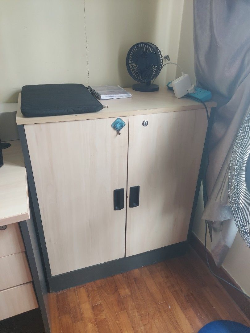 Study table and storage cabinet, Furniture & Home Living, Furniture ...