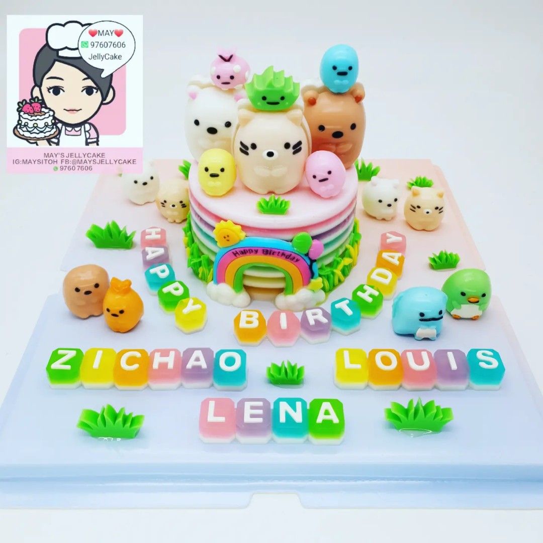 Sumikko Gurashi Jelly Cake (agar agar cake), Food & Drinks, Homemade ...