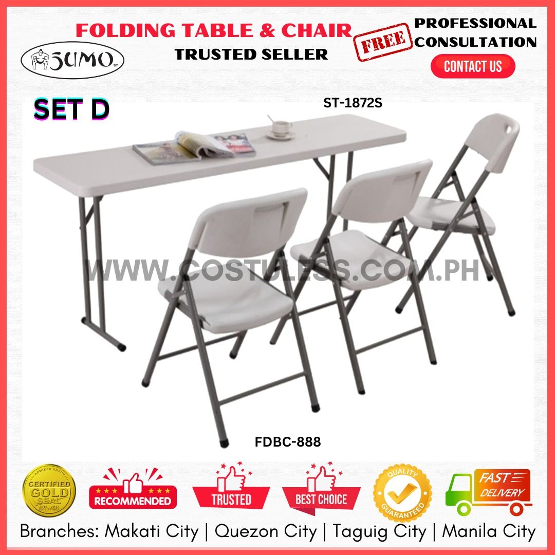 SUMO Folding Tables & Chairs! Plastic Table, Plastic Chair, Folding ...