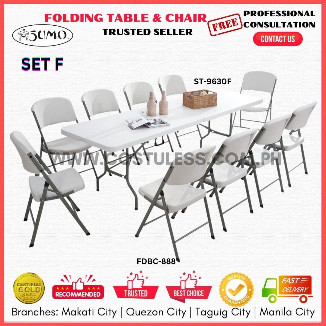 SUMO Folding Tables & Chairs! Plastic Table, Plastic Chair, Folding ...