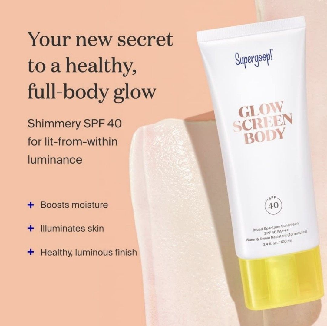 SUPERGOOP Glow Screen Body, Beauty & Personal Care, Face, Face Care on ...