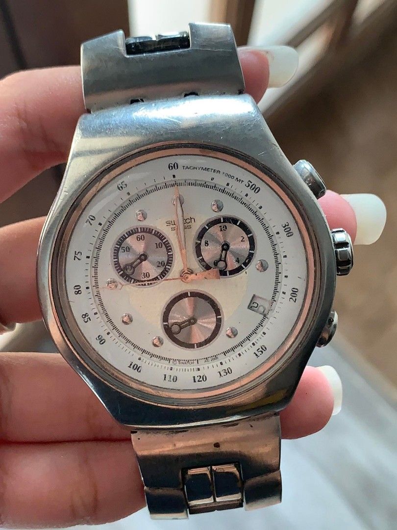 Swatch Irony V8 Chronograph, Luxury, Watches on Carousell