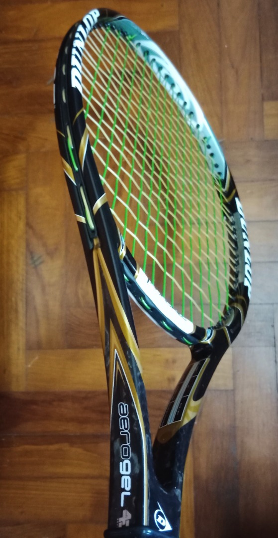 Tennis racket classic Dunlop 4D Aerogel 100 racquet, Sports Equipment ...