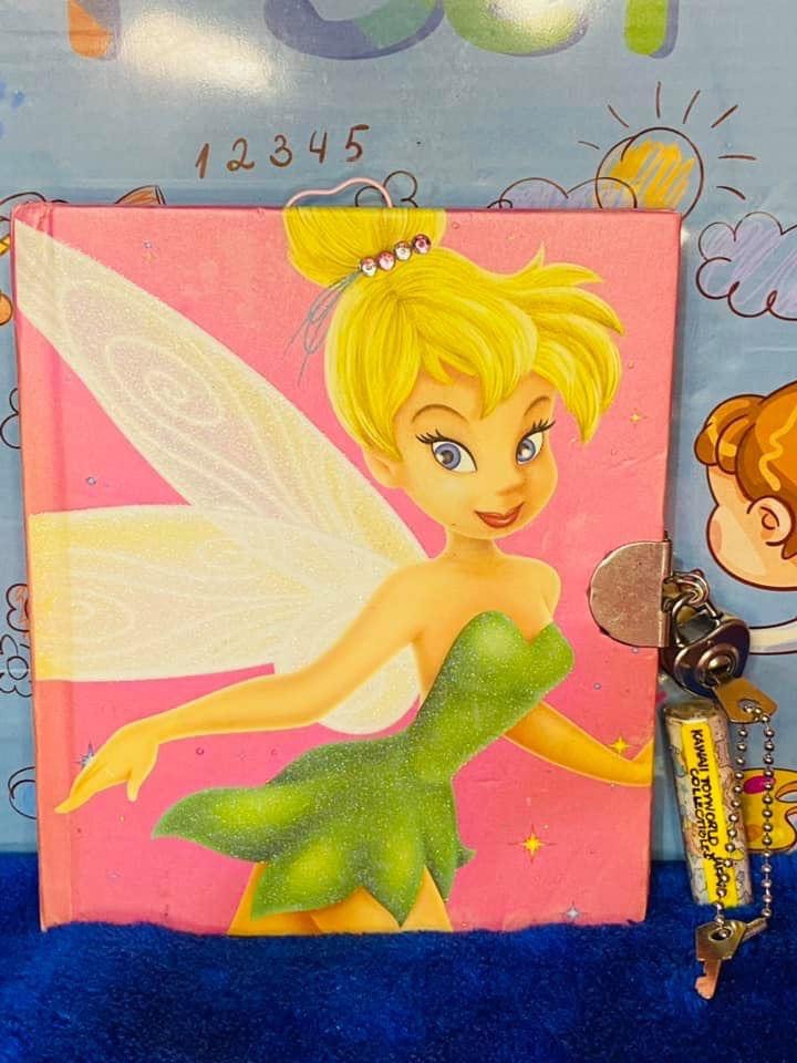 Tinkerbell Diary with lock/keys Journal Hard cover 130, Hobbies & Toys ...