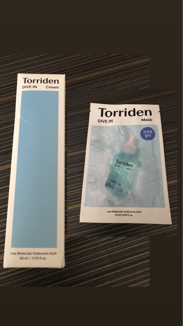 Torriden Cream 80ml and Mask, Beauty & Personal Care, Face, Face Care ...