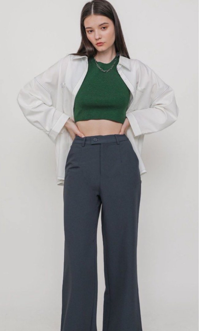 TTR Spencer Pants Slate Blue, Women's Fashion, Bottoms, Other Bottoms ...