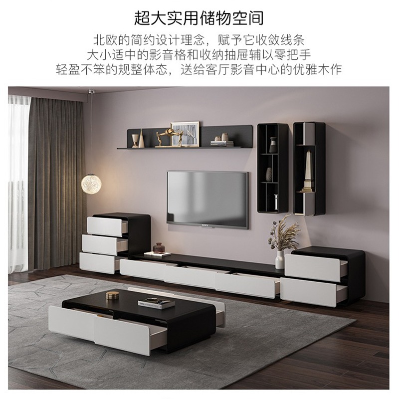 TV Console Drawer with slide rails Solid wood Drawer Large storage ...