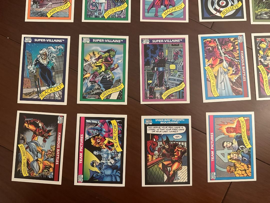 VERY RARE 1990 Marvel Comics Series 1 Cards (28 cards), Hobbies & Toys ...